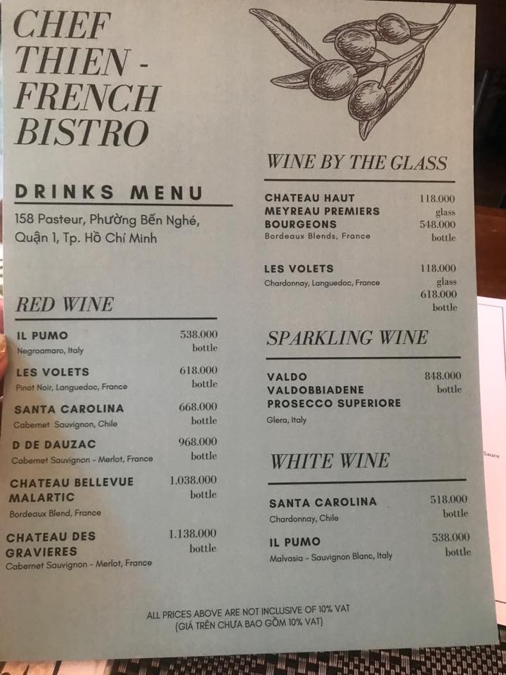 ホーチミンのホッコリ日常フレンチ ~ Chef Thien | フードアナリストちぇりのホーチミンの美味いもん