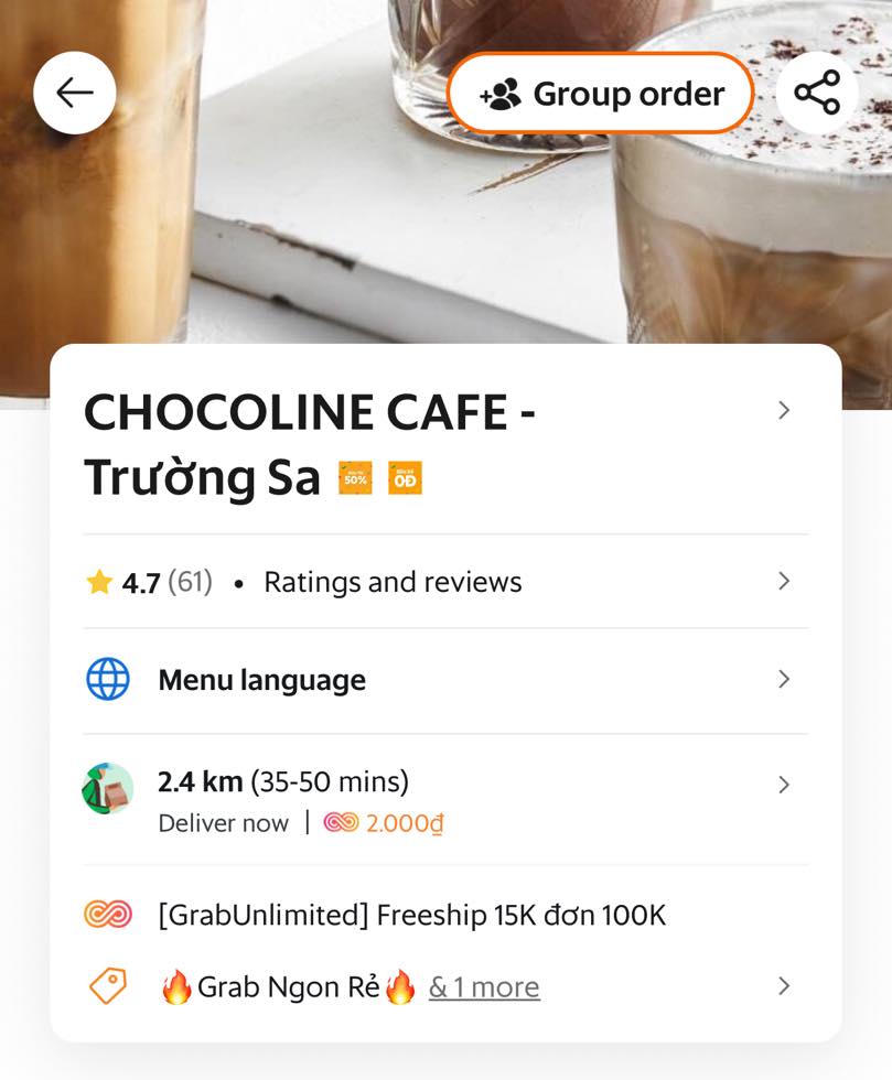 【Ho Chi Minh・Grab Food】何気なーく頼んだカフェに美味しい生チョコがあった！ ~ Chocoline Cafe | フード ...