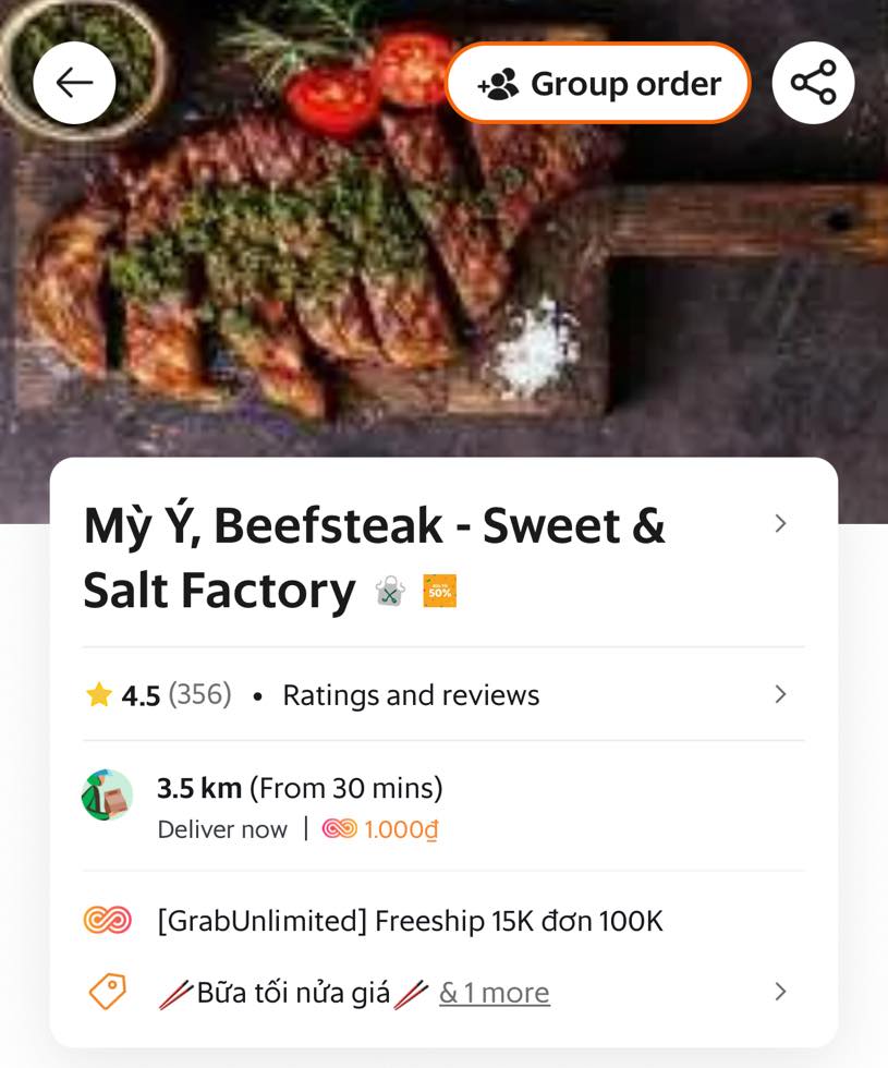 【Ho Chi Minh・Grab】しばらくぶりの安旨ステーキデリバリー！ ~ My Y, Beefsteak Sweet &Salt ...
