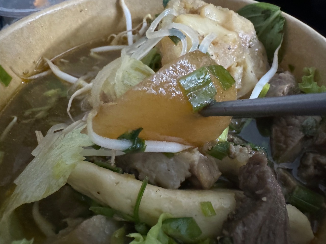 【Ho Chi Minh・Grab Food】もちもち Hu Tieu？しっかりスープのボリューム麺！ ~ Bun Ham Sa Thuc ...