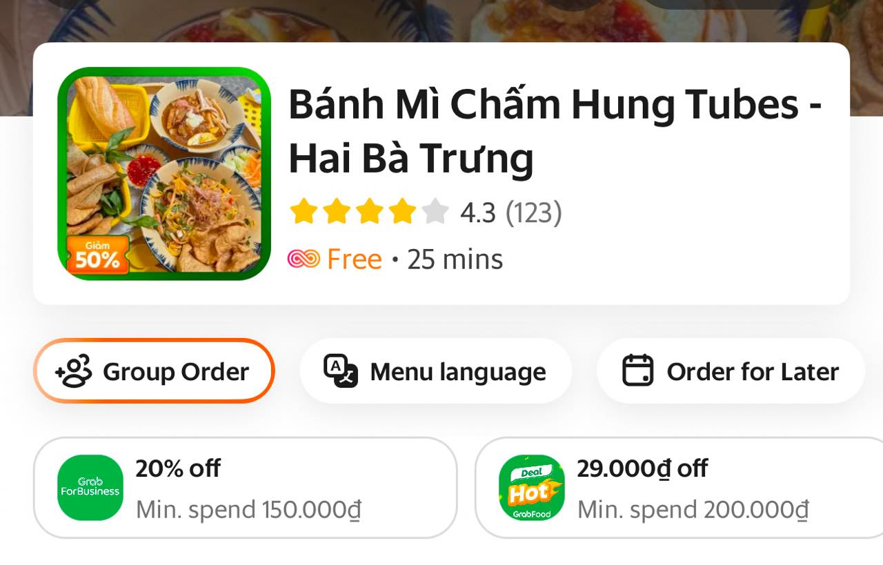 【Grab Food / Ho Chi Minh】Banh Mi 練乳って絶対美味しいやん！ ~ Banh Mi Cham Hung ...